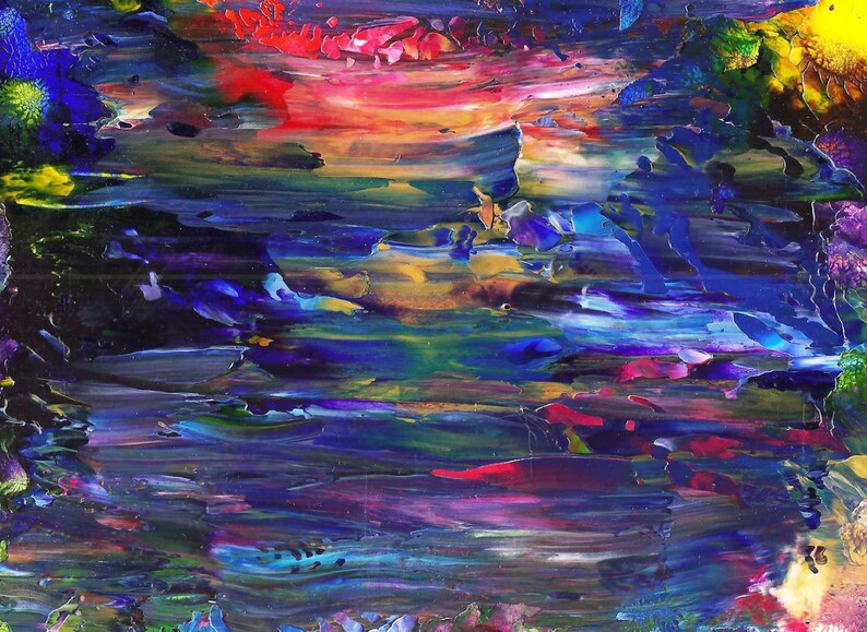 Dark River Acrylic Abstract Painting - Etsy