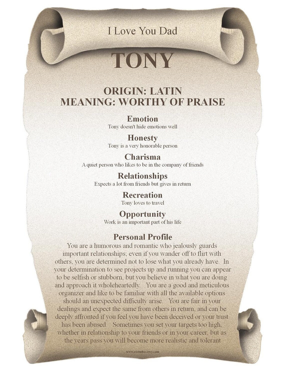 Origin and Meaning of Your First Name Gift Scroll - Etsy Canada