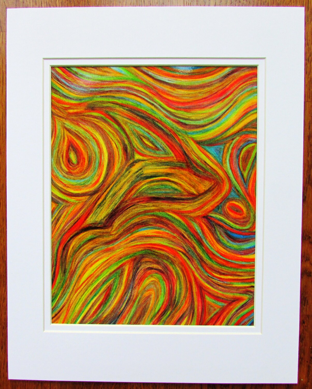 Animal Spirit Abstract Original Tr-color Pencil Drawing - Etsy Canada