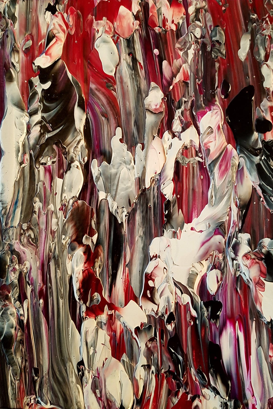 Burgundy Sky Original Abstract Painting - Etsy Canada