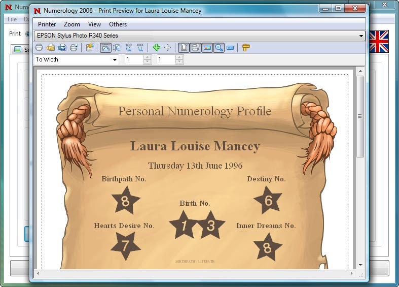 Personalized Horoscopes and Numerology Combo Set of Printable Digital ...