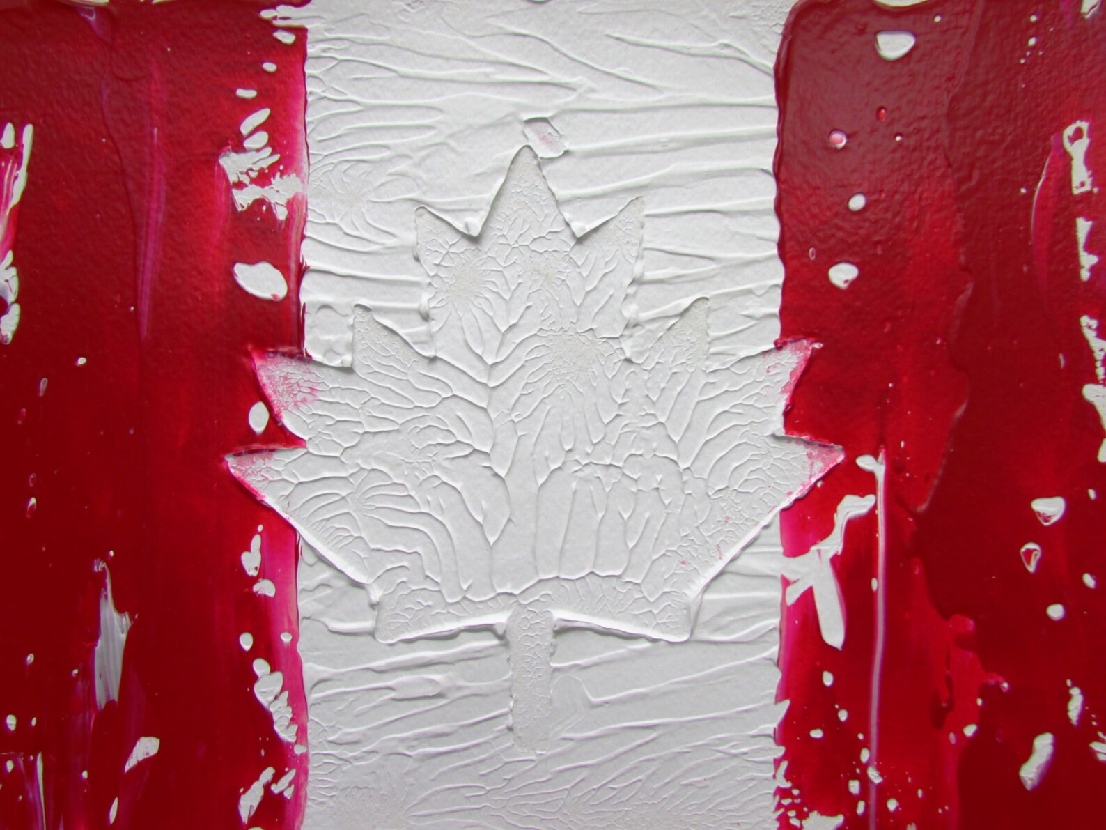Canadian Flag Abstract Acrylic Painting - Etsy