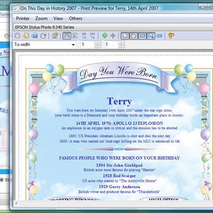 This Day in History Personalized - Printable Digital PDF Gift Scroll ...