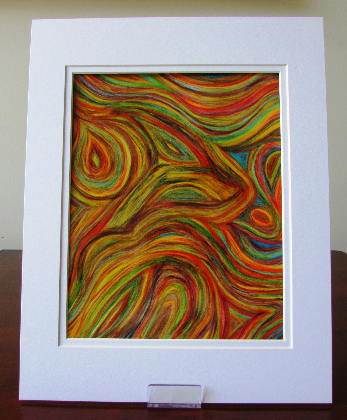 Animal Spirit Abstract Original Tr-color Pencil Drawing - Etsy