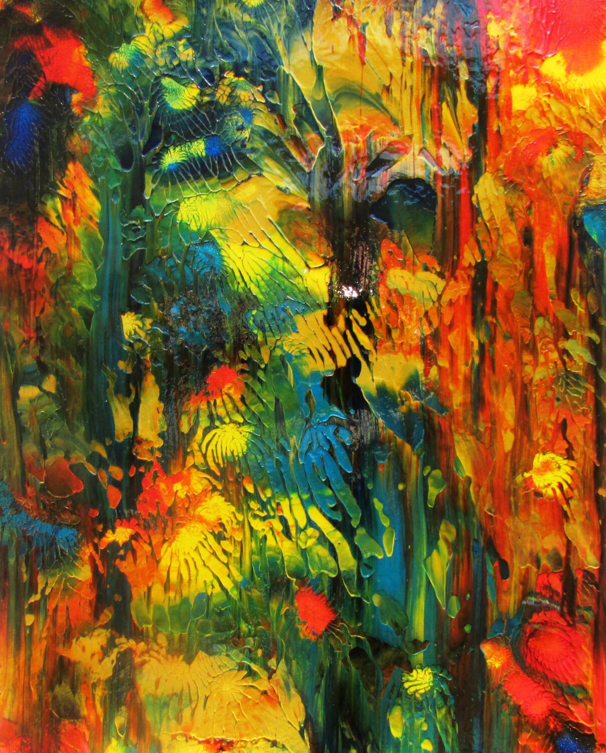 Abstract Sun Shining Through the Forest Original Painting - Etsy