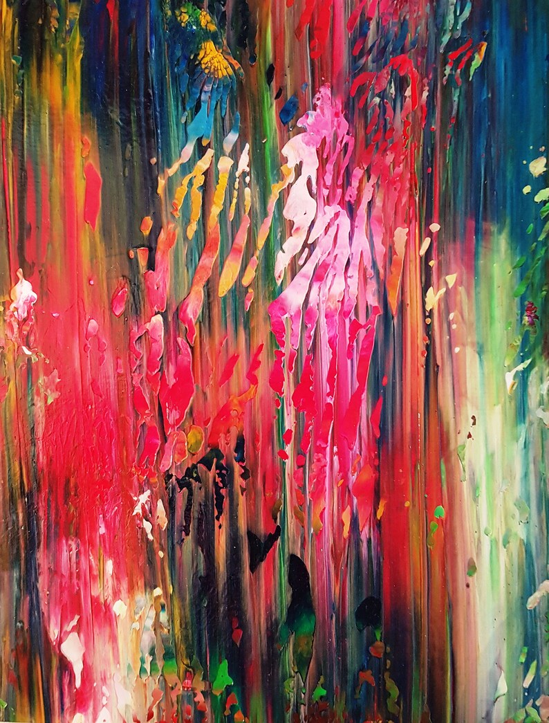 Secret Forest Garden Abstract Original Painting - Etsy Canada