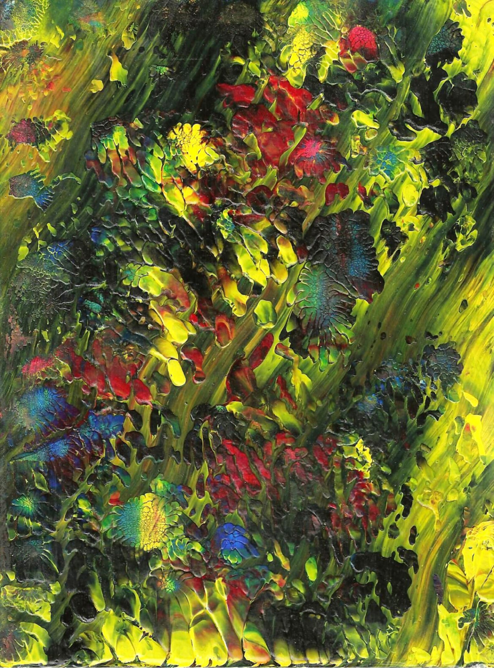 Flowers Hidden in the Forest Original Abstract Acrylic Painting - Etsy