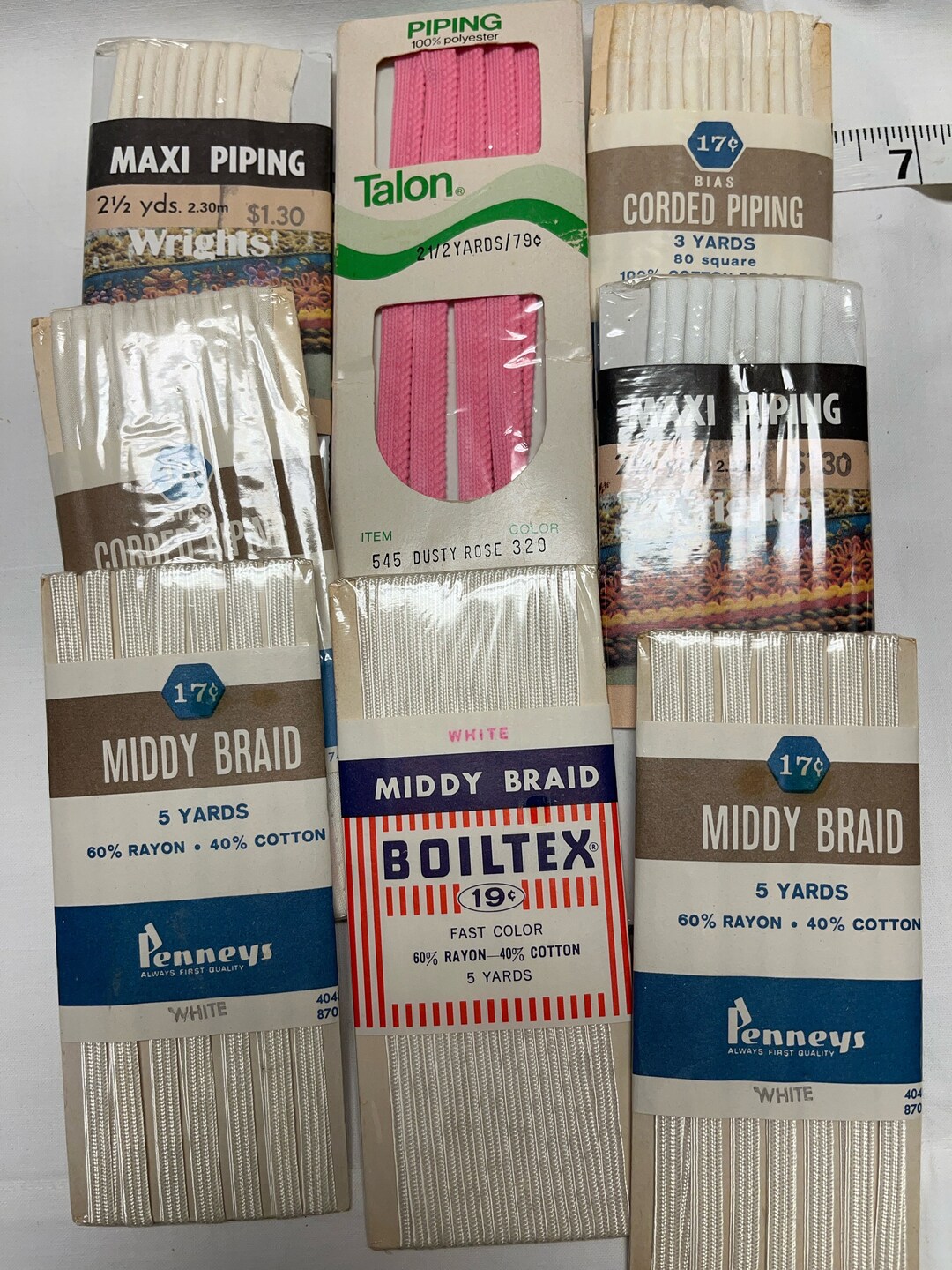 Vintage Lot of 7 Unopened Packages of Middy Braid & Piping - Etsy