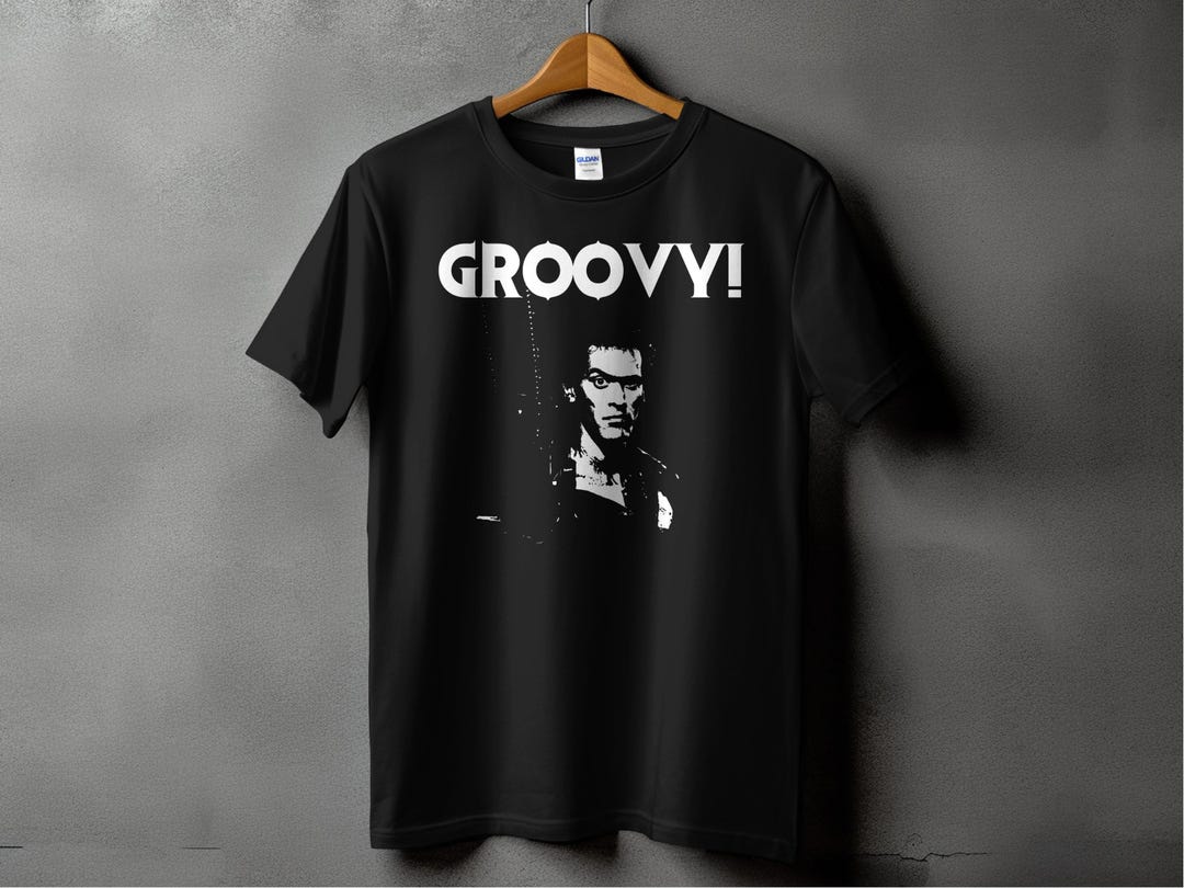 Groovy Ash Evil Dead Movie T-shirt, Funny Quote, Horror Movie Quote ...