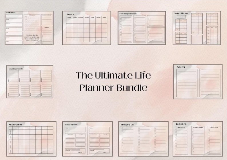 The Ultimate Life Planner Bundle - Etsy