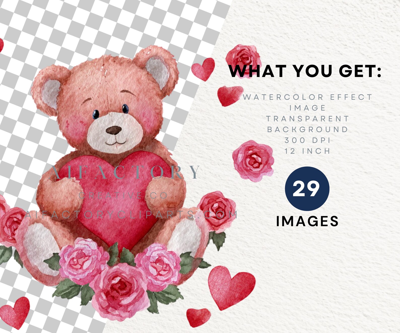 Months of the Year Watercolor Clipart Set, Teddy Bear Months of Year ...