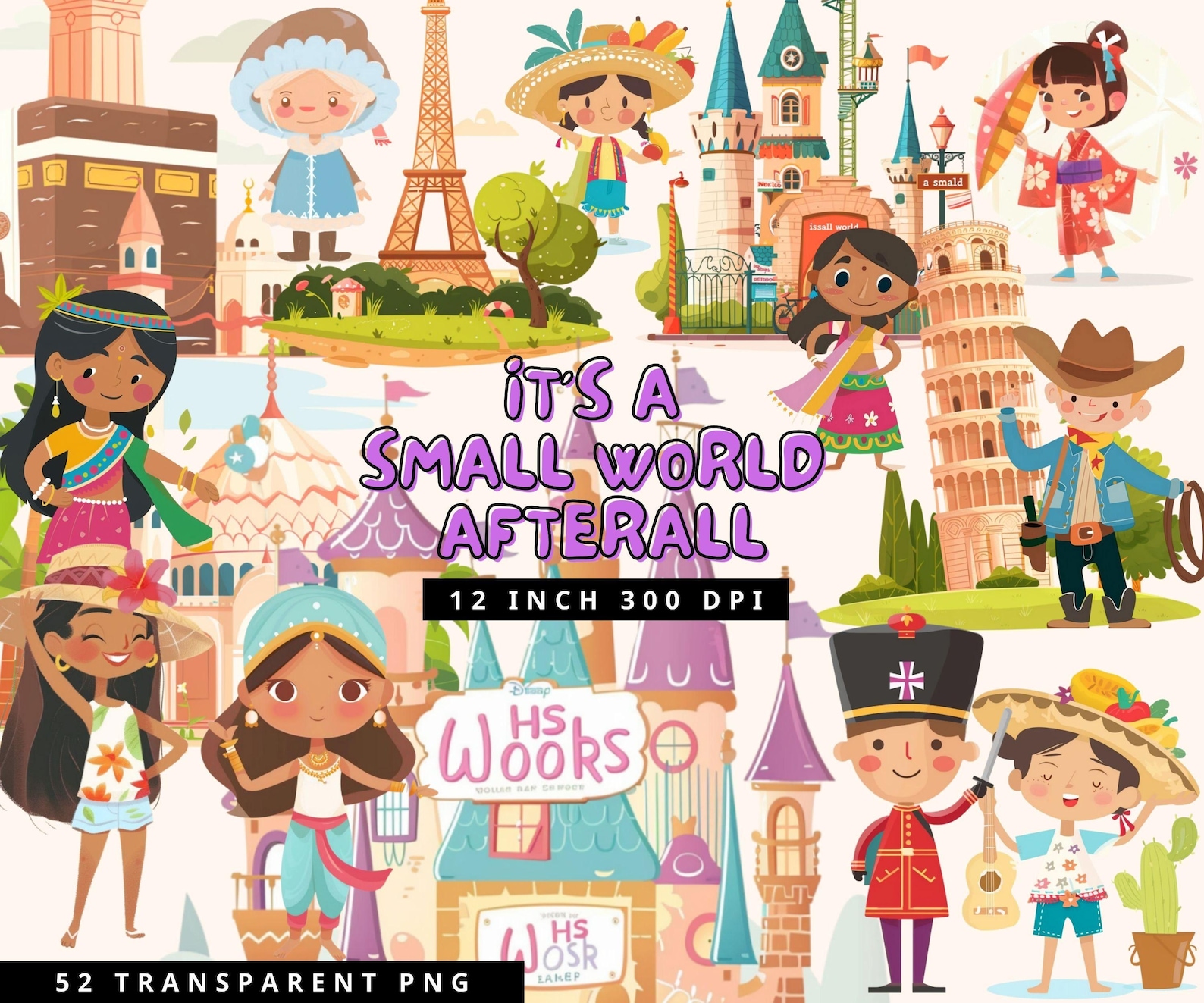 51 It's a Small World After All Clipart, Children of the World Clipart ...
