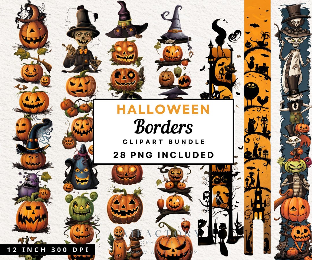 Halloween Borders Clipart. Halloween Graphics, Happy Halloween ...