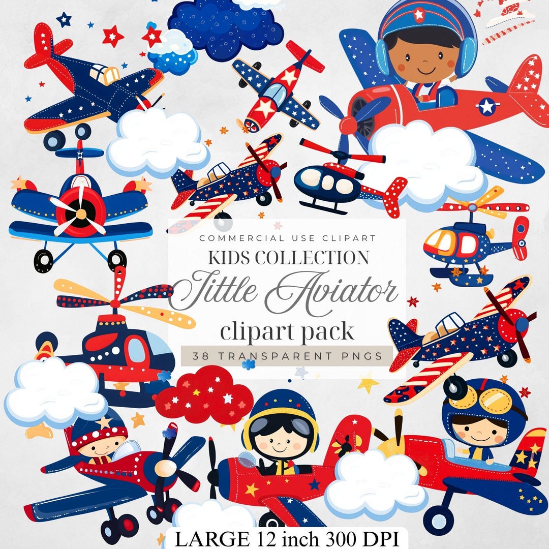 Little Pilot Clipart, Aviator Clip Art, Little Pilot Aviator Kids ...