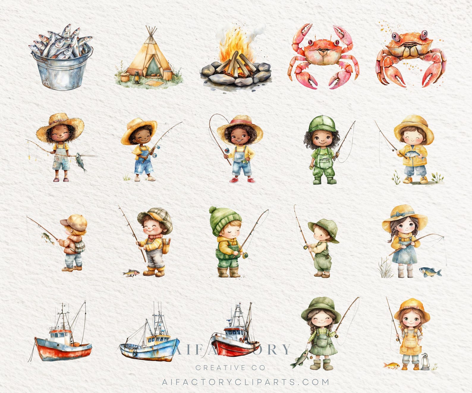 Little Fisherman Clipart, Fishing Tackle Clipart, Boy Fishing Clipart ...