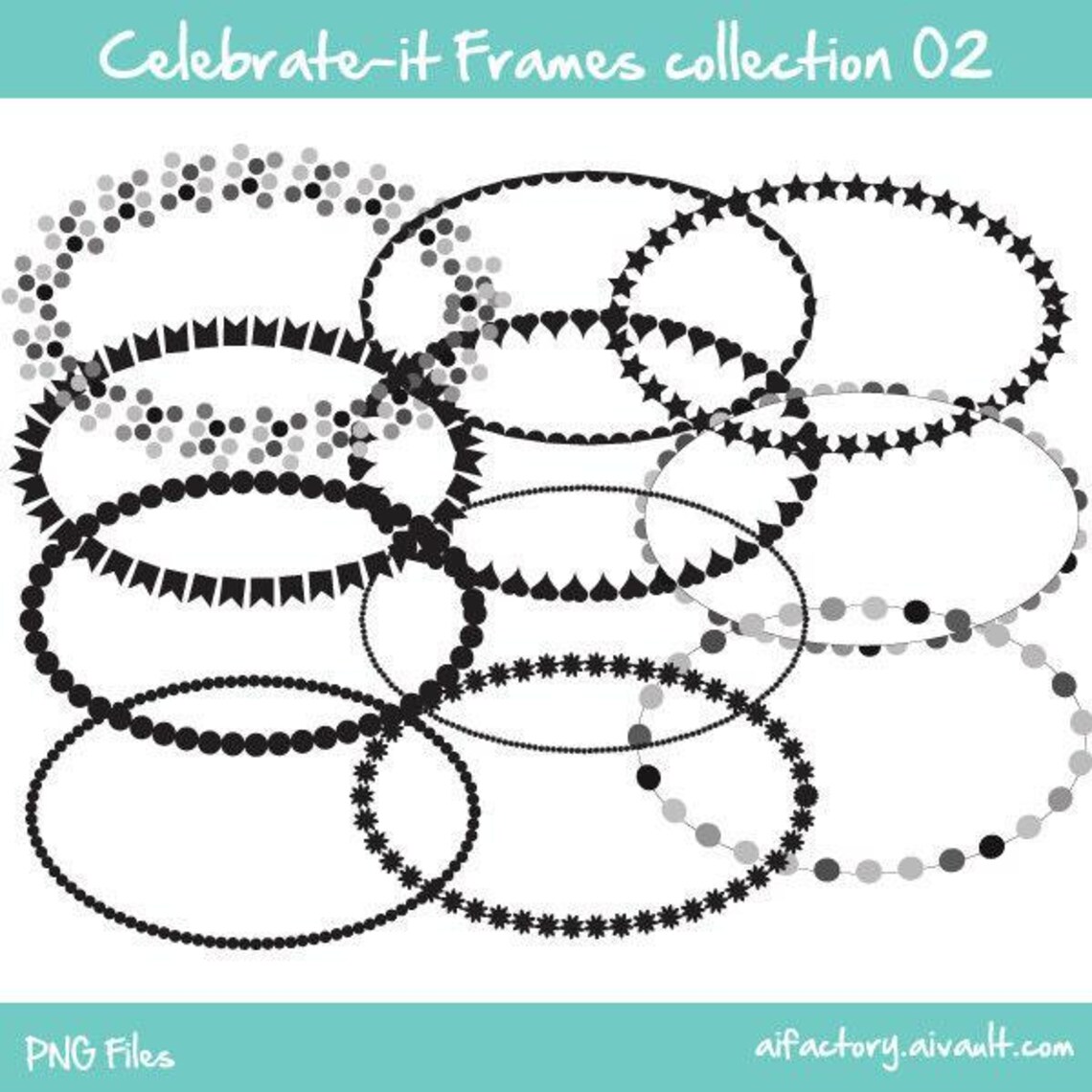 Frame Clip Art, Oval Frames Clipart,oval Labels / Frames Clip Art Set ...