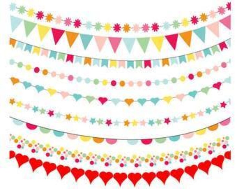 Buntings Banners Clipart Decor Oval Round Circular Garland Banners ...