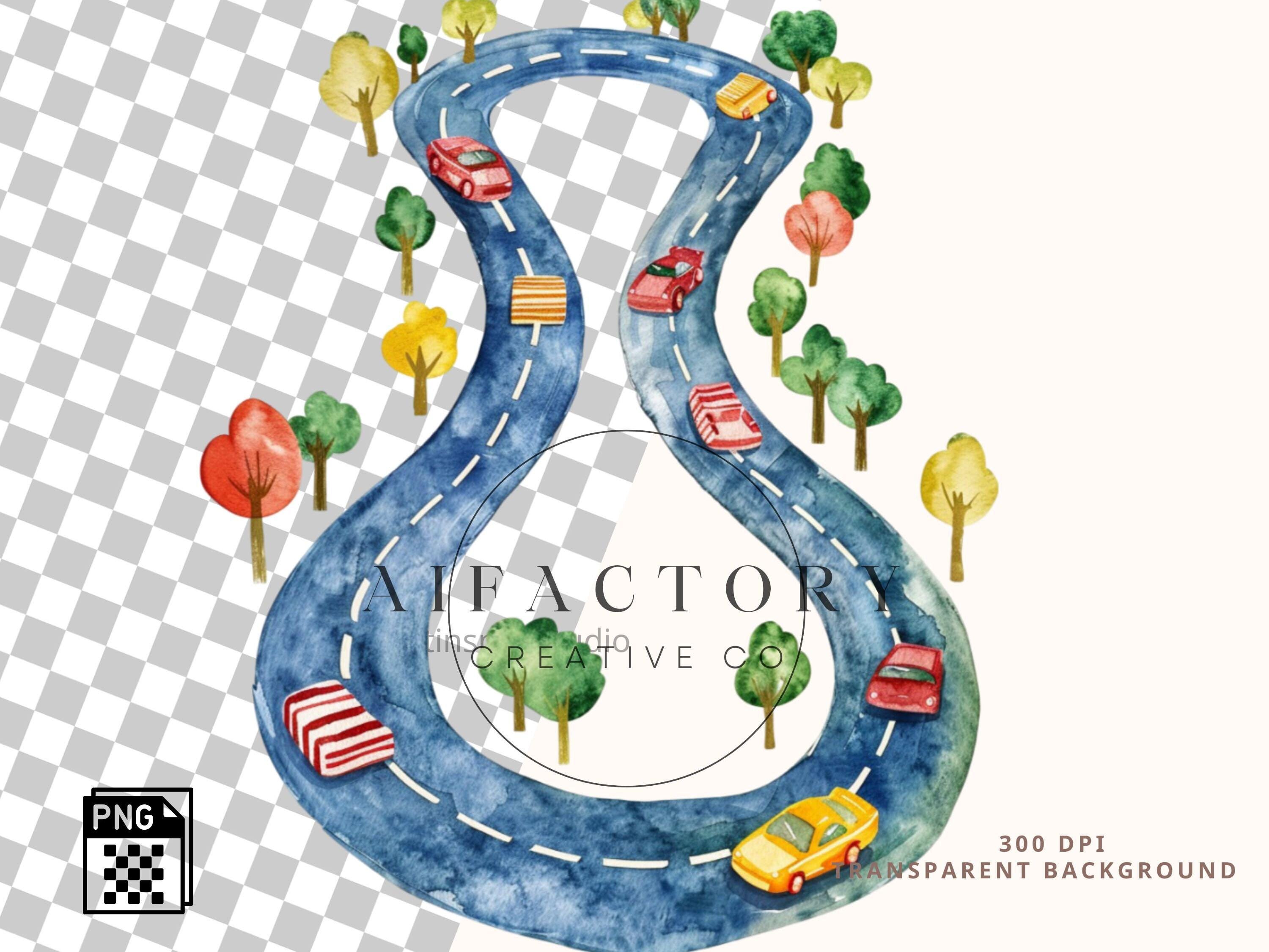 Watercolor Racecar Clipart, Cute Cars, Racing Cars, Checkered Flag Race ...