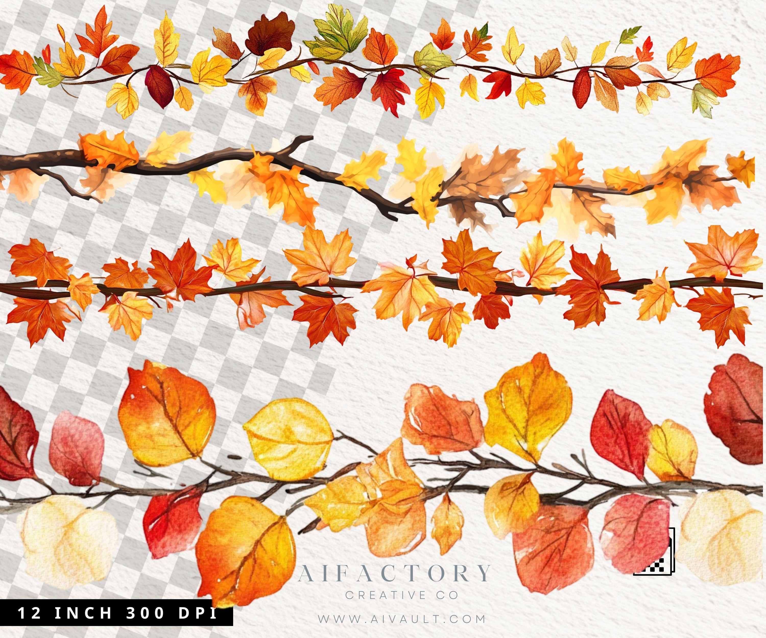 11 Watercolor Thanksgiving Borders Clipart Fall Pumpkin Border ...