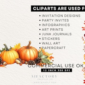 11 Watercolor Thanksgiving Borders Clipart Fall Pumpkin Border ...
