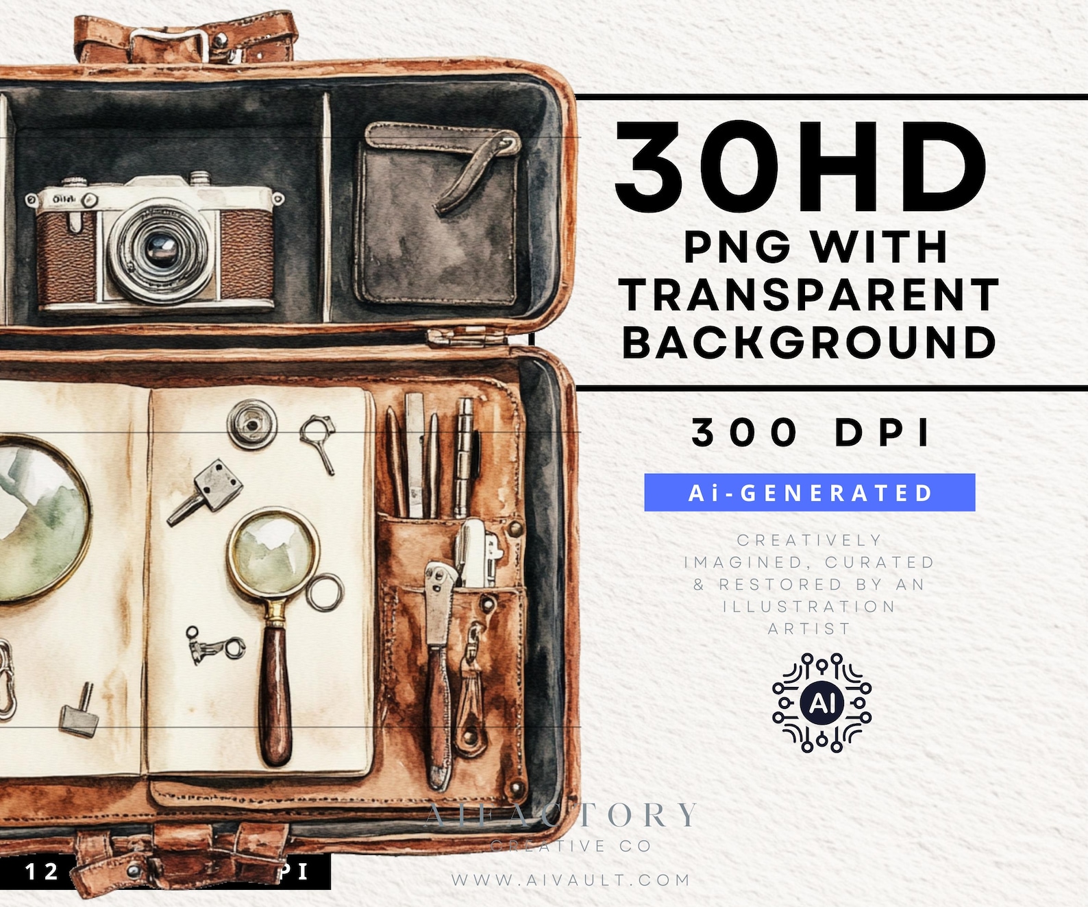 Watercolor Clipart Detective, Spy Clipart, Secret Agent Clipart, Job ...