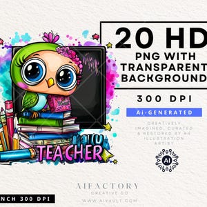 20 Watercolor Teacher Appreciation Clipart Bundle, Back to School PNG ...