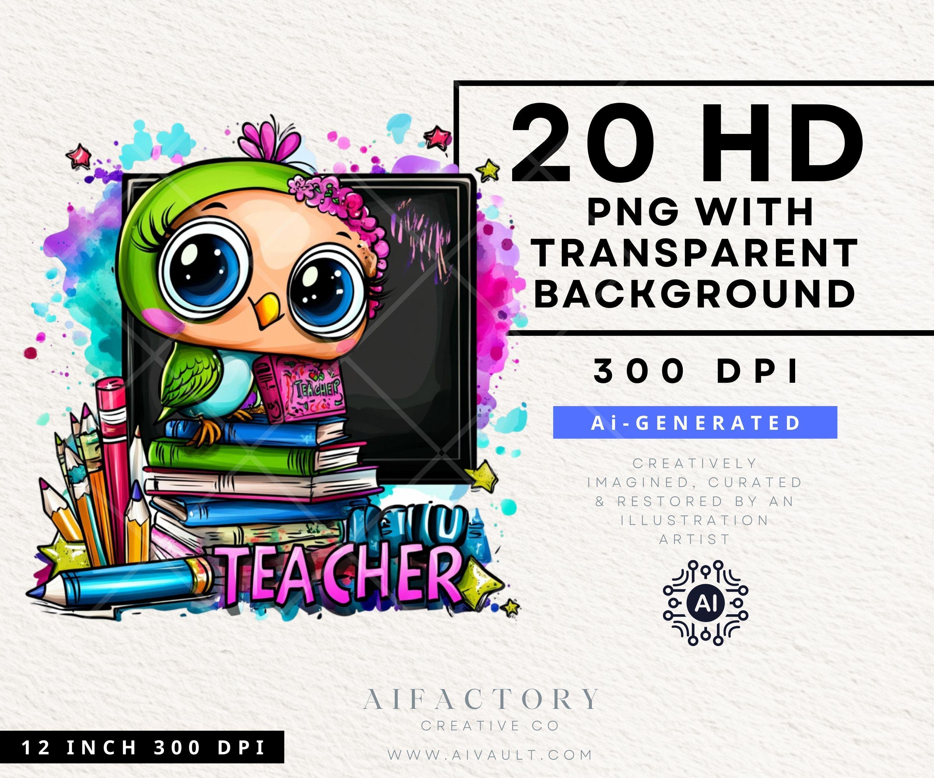 20 Watercolor Teacher Appreciation Clipart Bundle, Back to School PNG ...