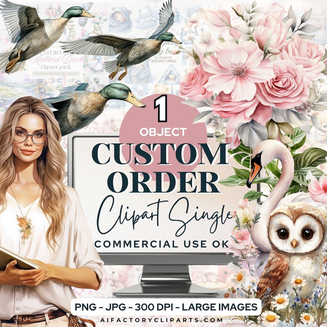Custom Clipart Digital Files Custom Order Clipart Set, Clipart Pack ...
