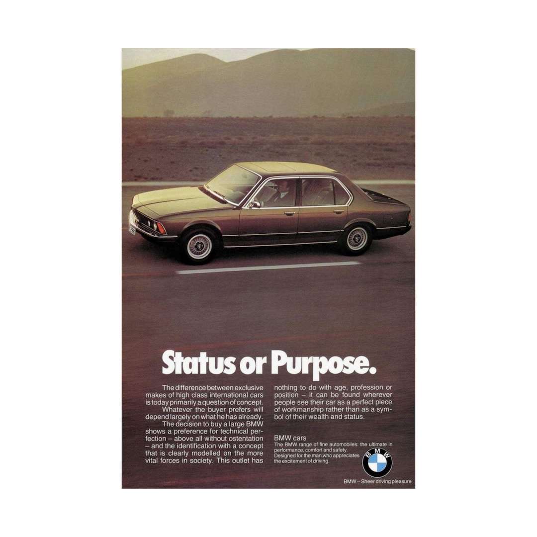 Vintage BMW Car Ad Poster - Etsy