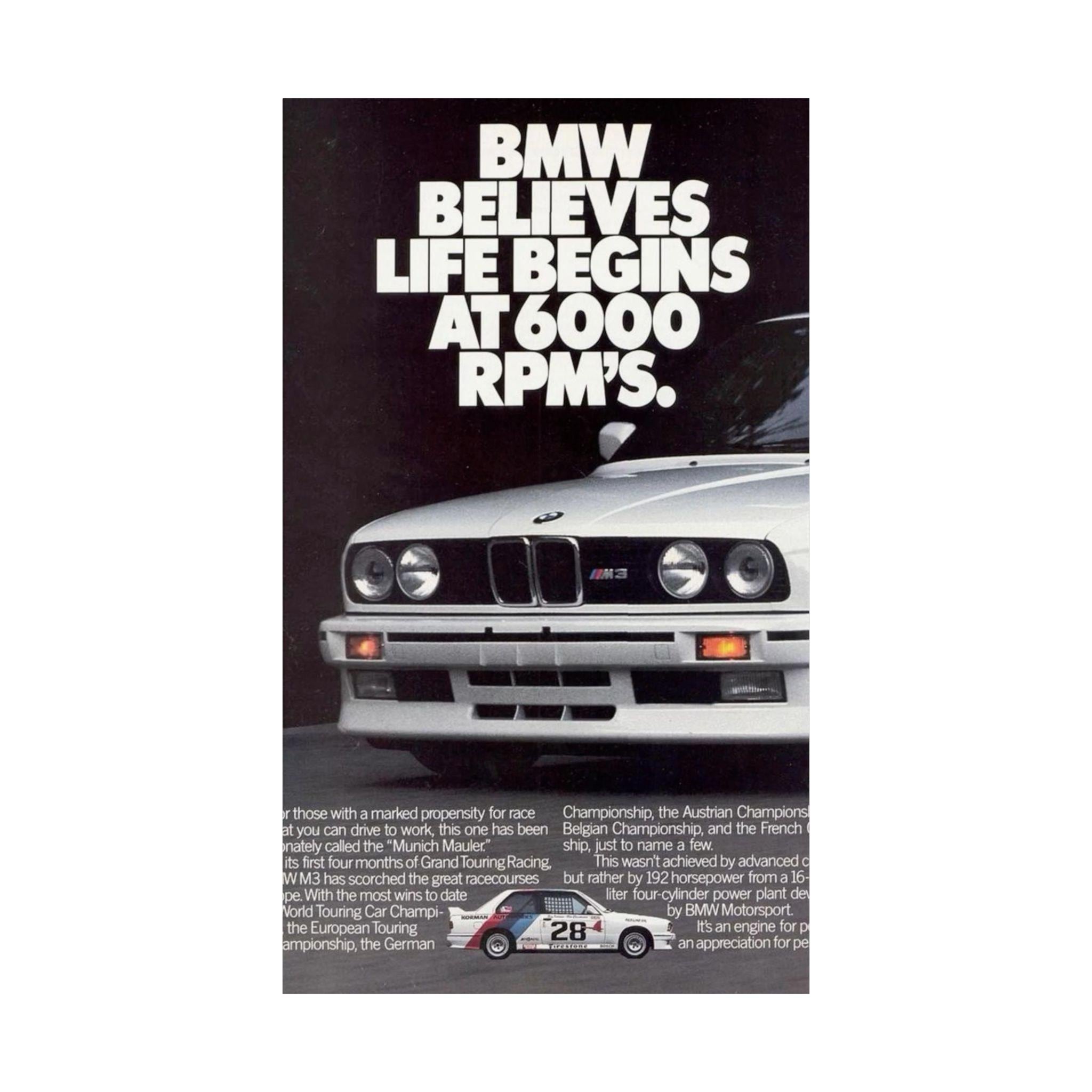 Vintage BMW Ad Poster - Etsy