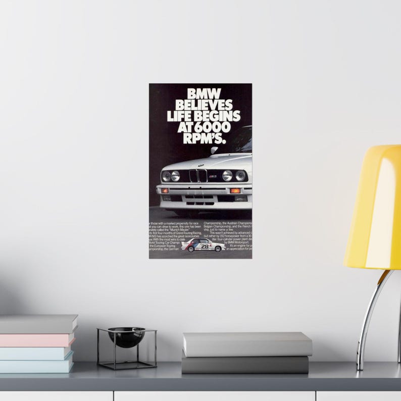 Vintage BMW Ad Poster - Etsy