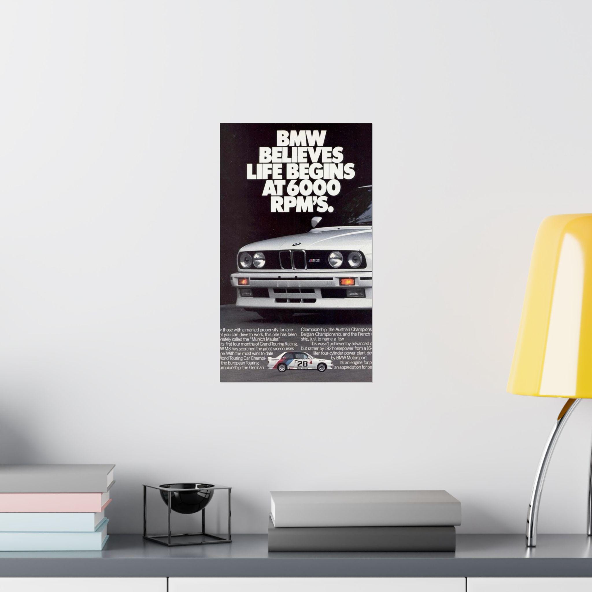 Vintage BMW Ad Poster - Etsy