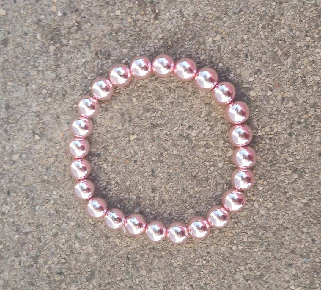 Pink Hematite Stretch Bracelet - Etsy