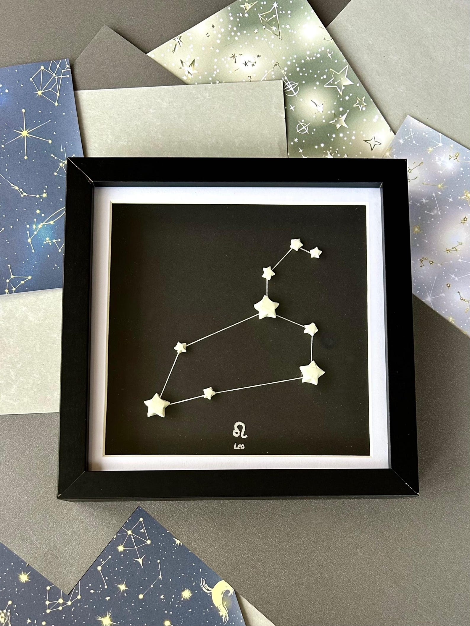 Leo Star Sign Zodiac Origami Star Photo Frame - Etsy UK
