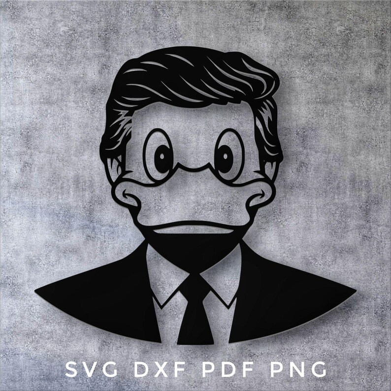Donald Duck Laser Cut Panel & Stencil: SVG DXF PDF Files - Etsy