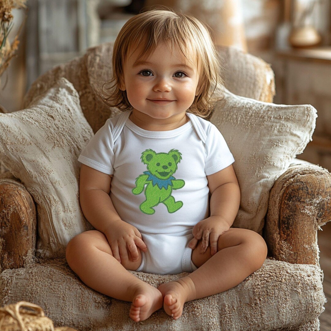 Grateful Dead Baby Bear Bodysuit, Deadhead Baby Suit, Fun Baby Grateful ...