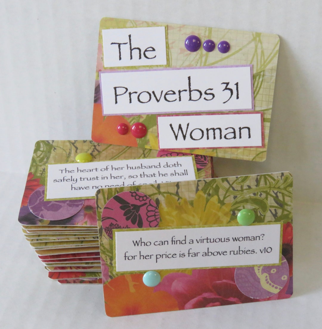 Memory Verse Cards, Proverbs 31, Proverbs 31 Woman, Christian Gift ...