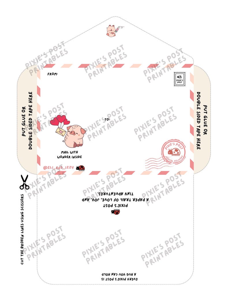 Piggy Pen Pal Letter Kit – Printable Stationery Set for Kids With ...