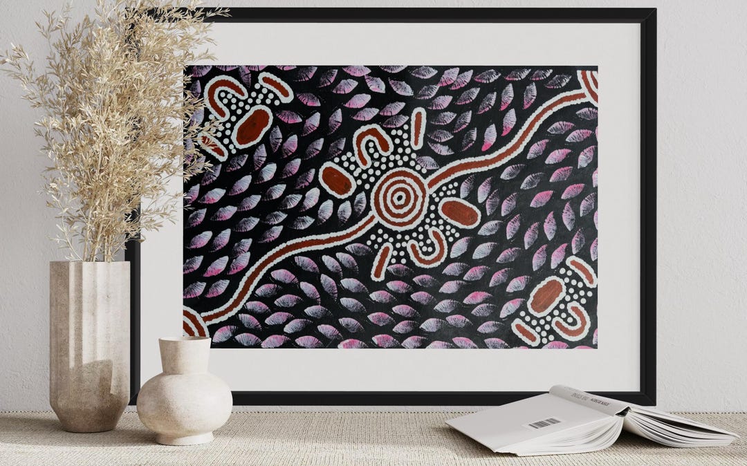 Sharon Butcher Napanangka Aboriginal Art Painting, Woman Collecting ...
