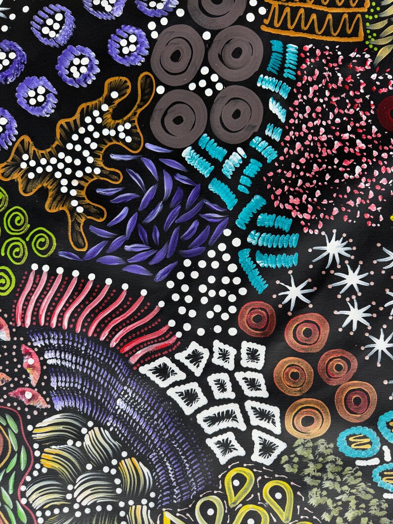 Aboriginal Painting: "woman Collecting Bush Tucker" by Sharon Butcher ...