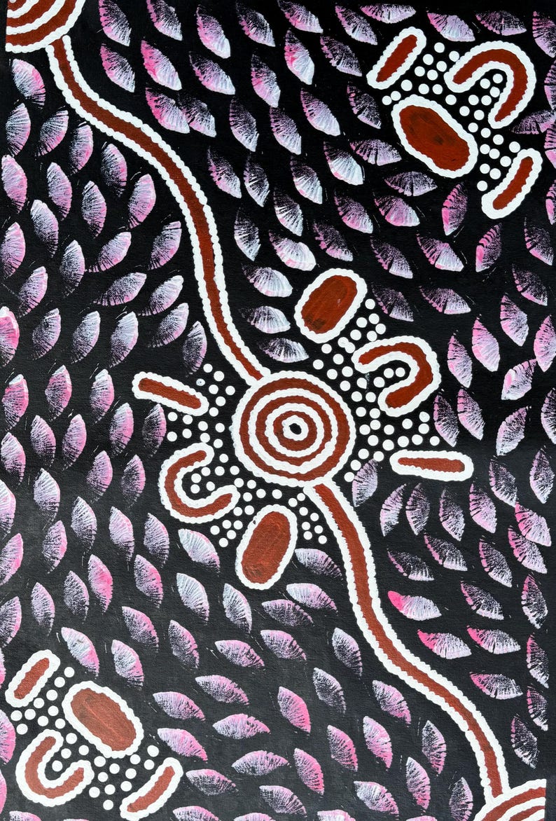 Sharon Butcher Napanangka Aboriginal Art Painting, Woman Collecting ...