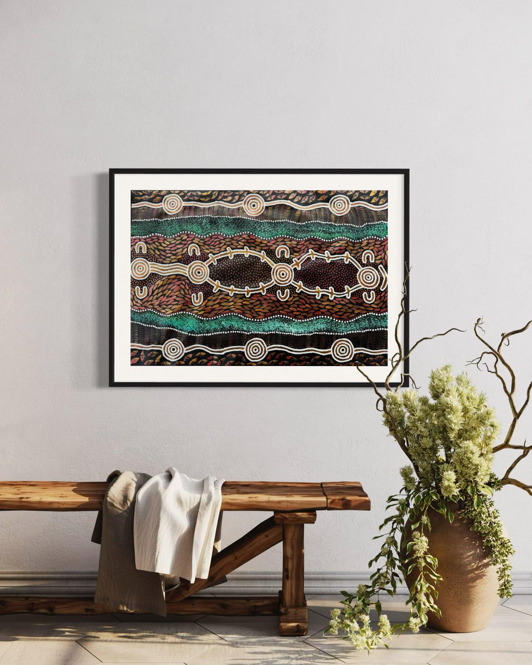 Aboriginal Painting, Hand Painted, Authentic Art, "woman Collecting ...