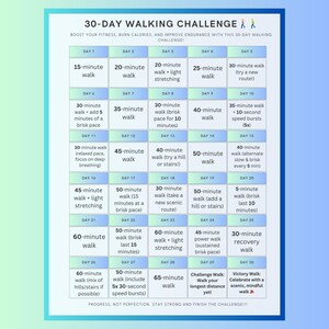 30-day Walking Challenge: Fitness & Wellness Plan - Etsy