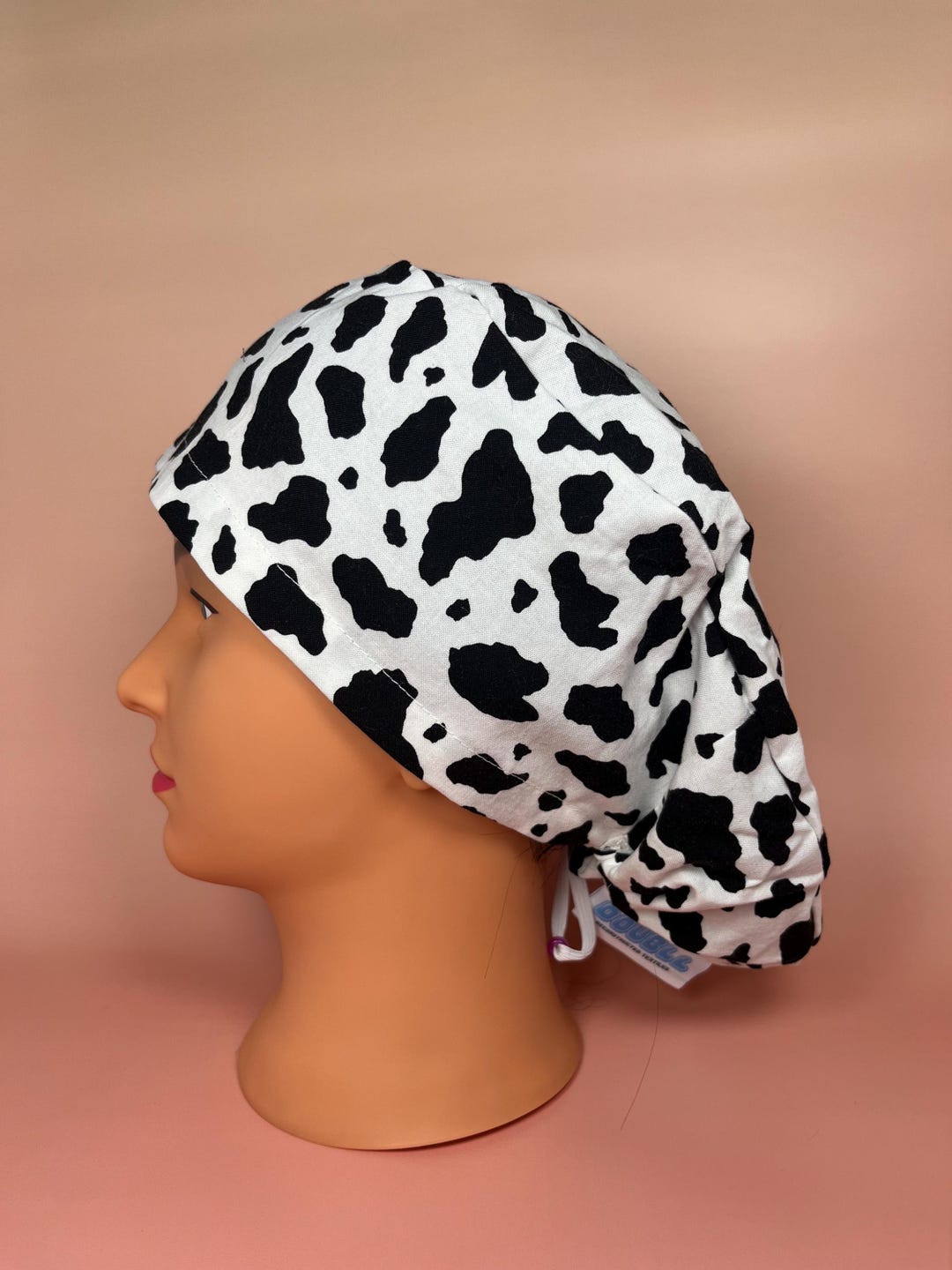 Cow Print Scrub Cap - Adjustable Scrub Cap - Relaxed Fit (RF) Scrub Cap ...