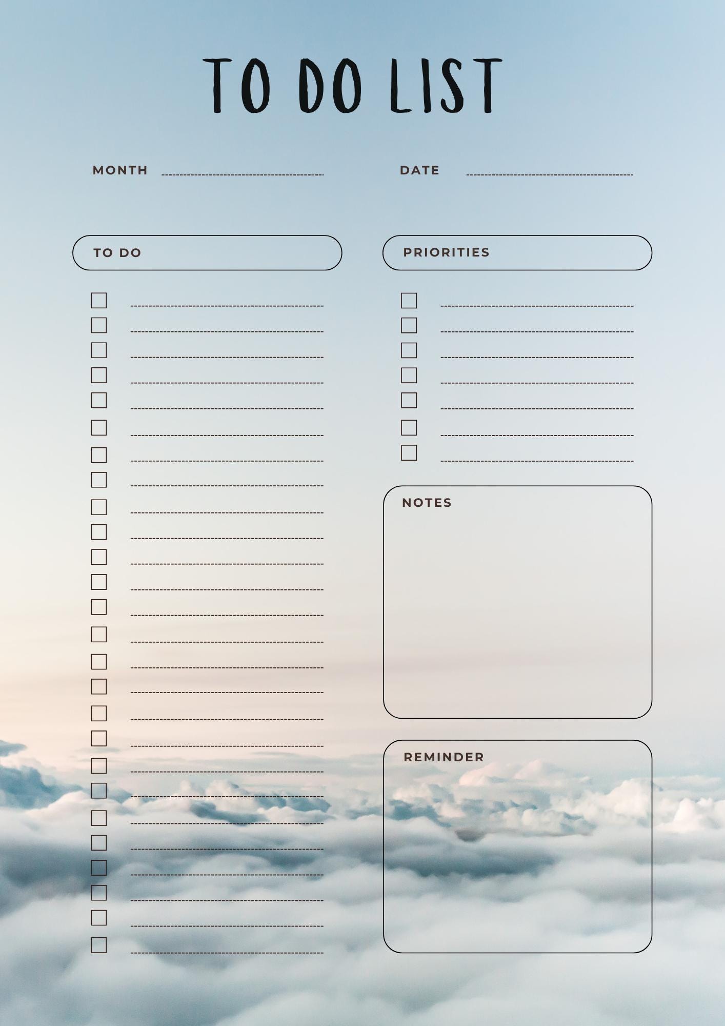 Minimalist to Do List Printable | Daily Task Planner | Aesthetic ...