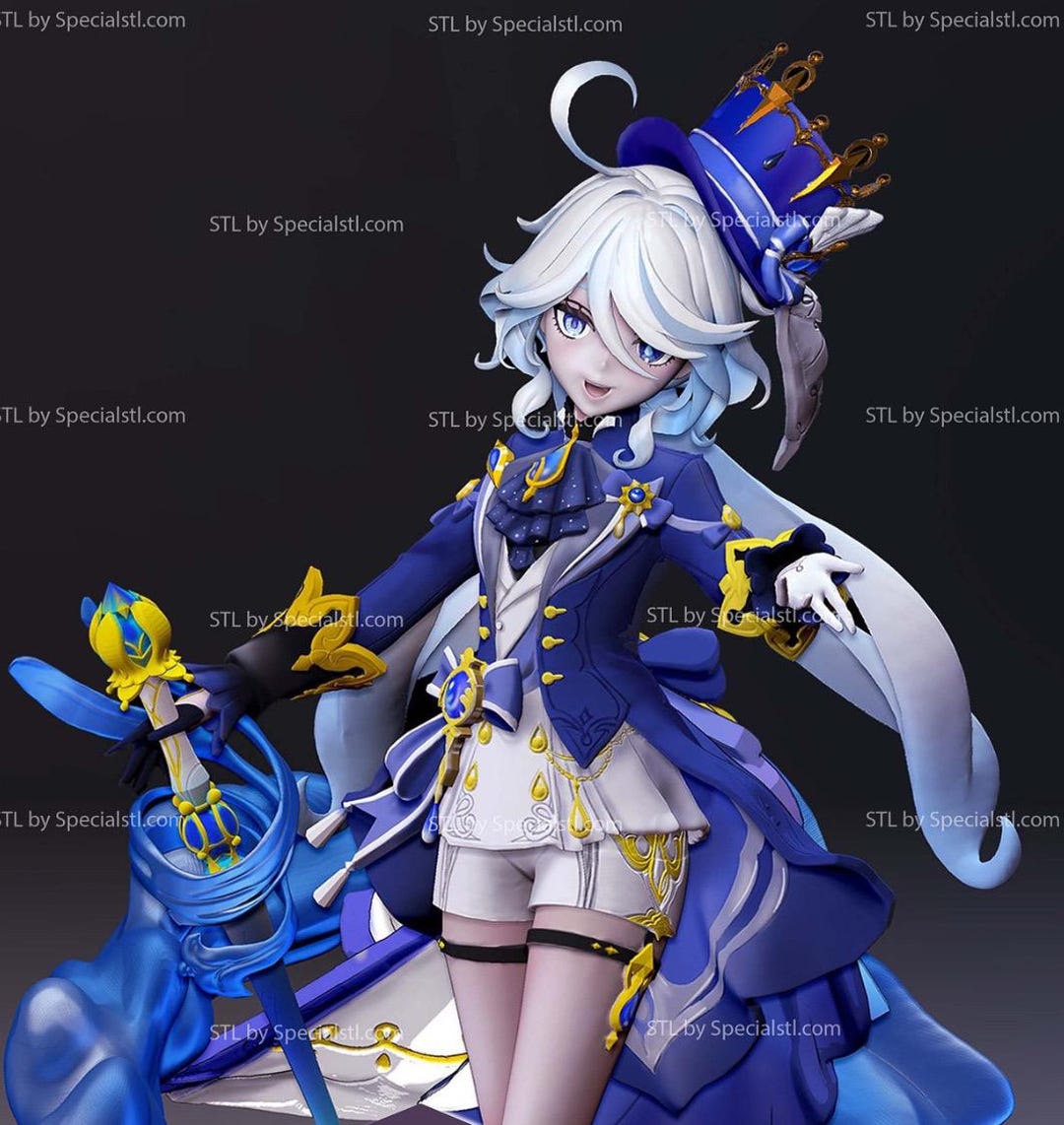 Furina,genshin Impact, High Detailed 3d 12k Resin 3d Printed,fully ...
