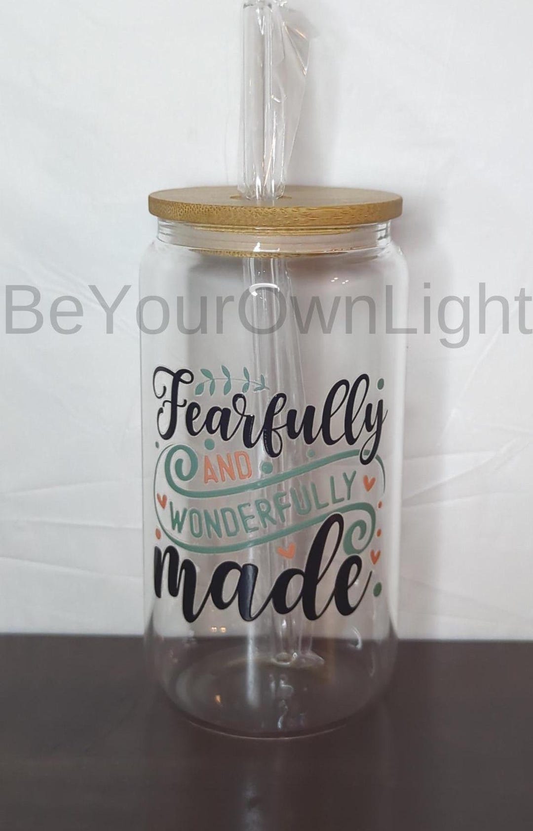 Fearfully and Wonderfully Made Glass Tumbler With Straw and Lid, Iced ...