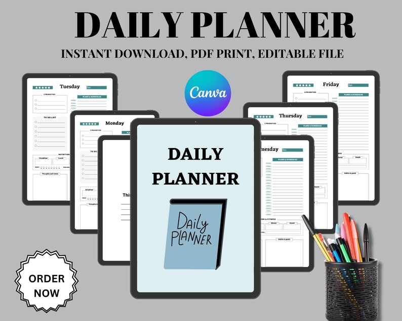 Daily Planner, Master Your Day With the Ultimate Daily Planner – Stay ...