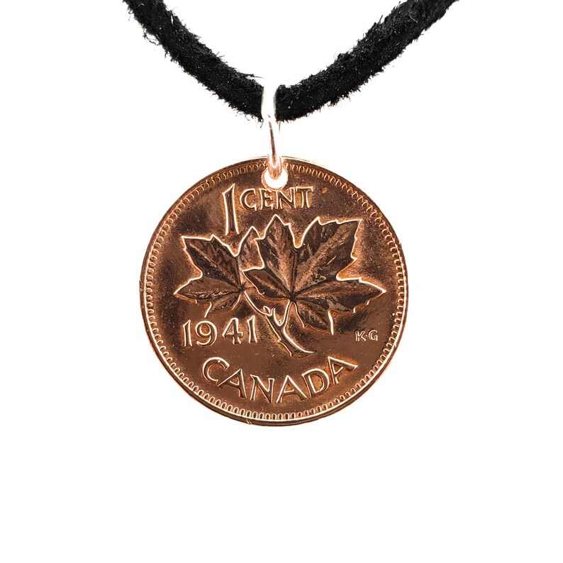 Canadian Coin Necklace, 1 Cent, Penny, Coin Pendant, Maple Leaf ...