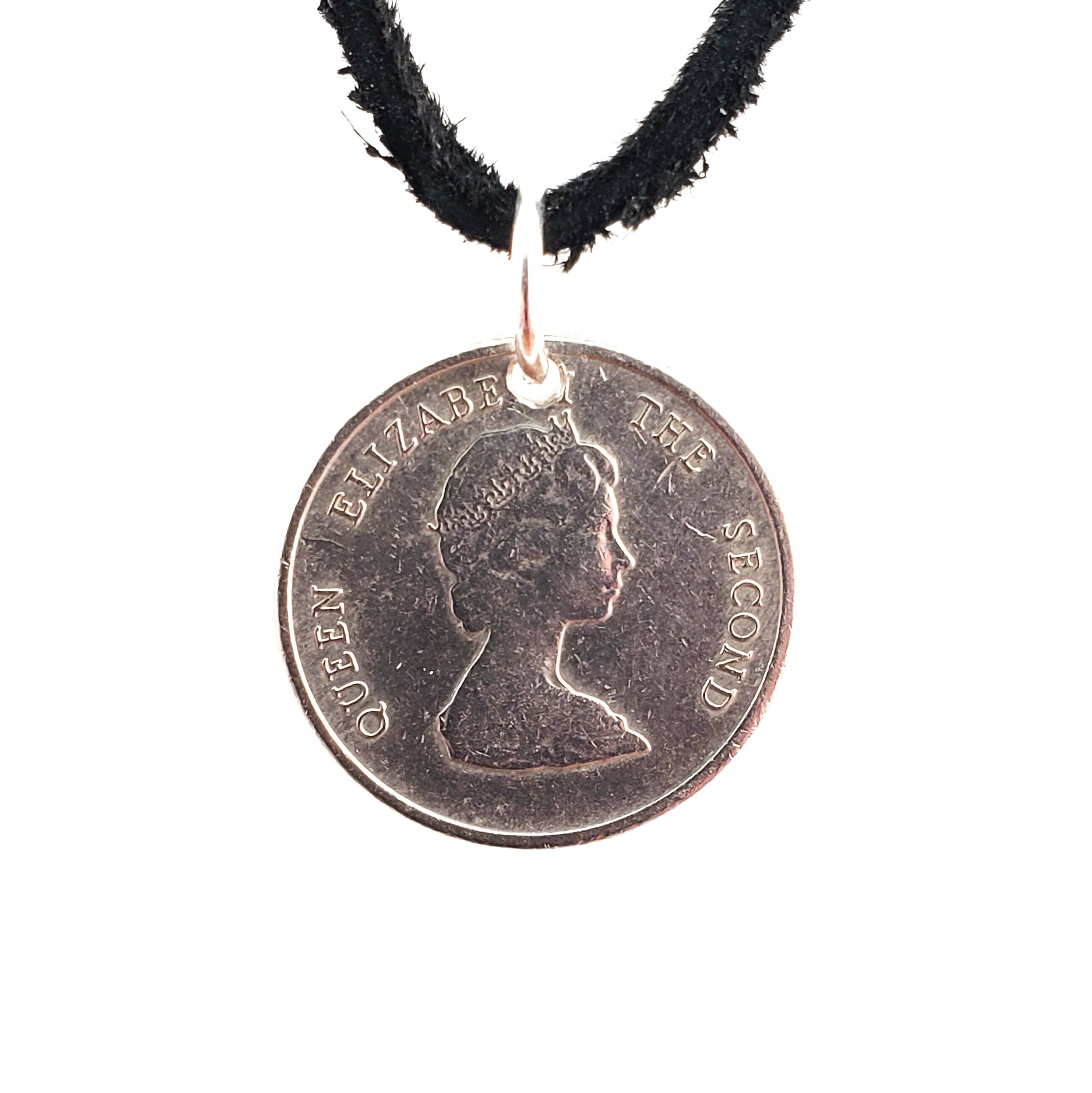 Boat Coin Necklace Caribbean 10 Cents Coin Pendant Leather | Etsy